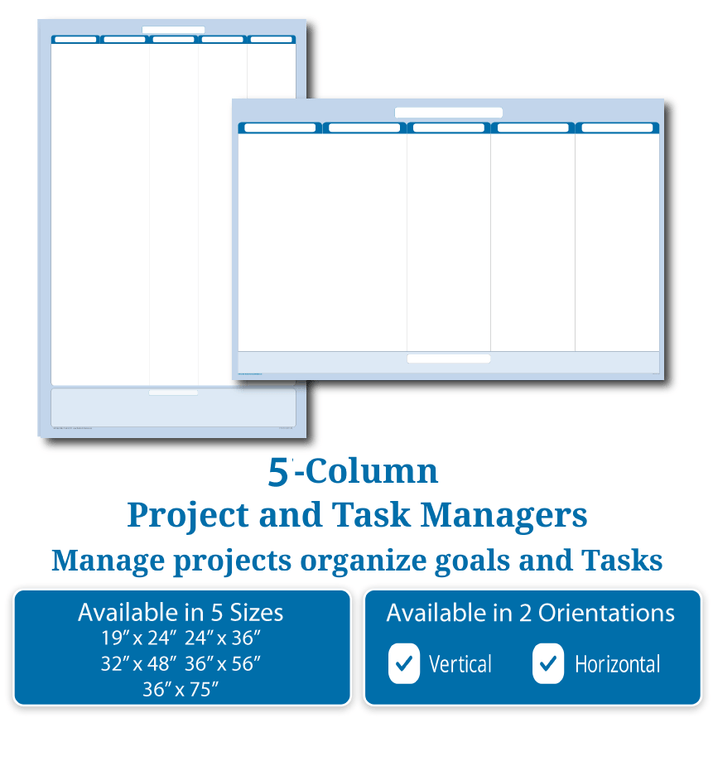 5-Column Task Job Goals Planner Wall Organizer – PlanetSafe Planners ...